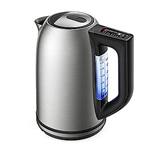 Electric Kettle,Tea Kettle with 6 Temperature Settings,Paris Rhône 1.7L Cordless Hot Water Boiler Heate,Strix Thermostat,Touch Control,Auto-Shutoff/Boil-Dry Protection, Keep Warm,LED Indicator,Coffee
