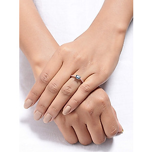 YoTreasure 10kt Rose Gold 0.92 ct. t.w. London Blue Topaz and Pink Sapphire Women's Engagement Ring