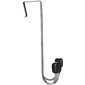 Amazon Basics Over-the-Door Double Hanger Hooks, Silver Nickel