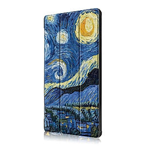 Newshine All-New Fire HD 10 2017 Case, Ultra Slim Lightweight Trifold Smart Stand Case (Auto Sleep/Wake) for Amazon Fire HD 10 (7th Generation, 2017 Release) 10.1 Inch Tablet, Starry Night