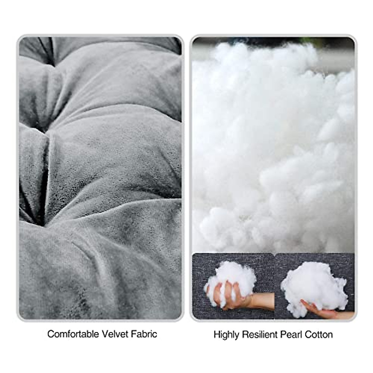 REDCAMP Chaise Lounge Chair Cushion for Patio Furniture, Thicker Soft Comfortable Zero Gravity Chair Pad for Outdoor Indoor Home Office, Grey 65"x21"