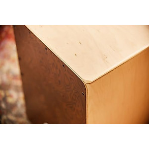 Meinl Percussion Snarecraft Cajon Box Drum with Internal Snares and Bass Tone for Acoustic Music — Made in Europe — Play with Your Hands, Baltic Birch, 2-Year Warranty, Burl Wood (SC80BW)
