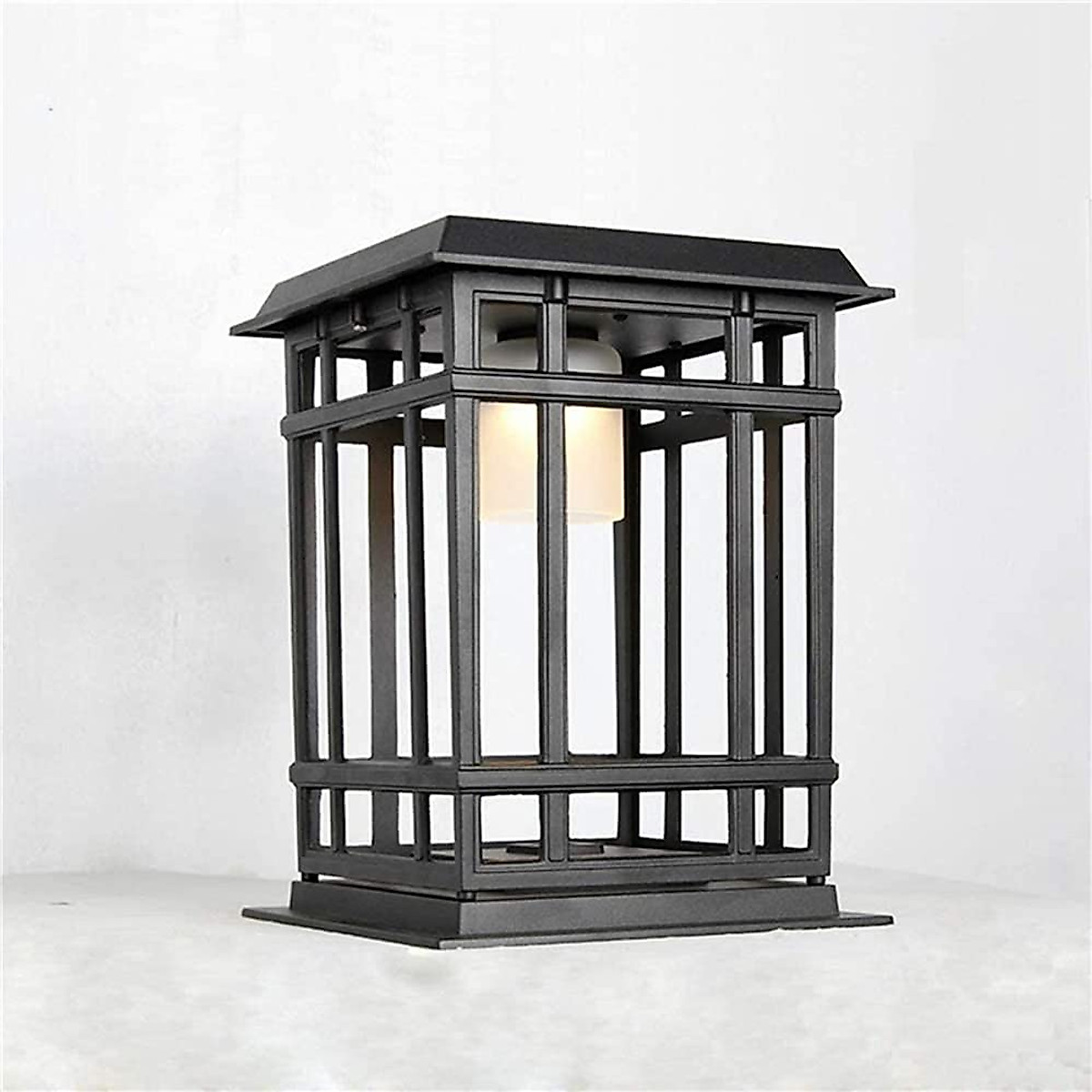 KLFJFD Solar Lights Outdoor,Modern LED Post Lantern Rainproof Lawn Landscape Garden Lamp Home Waterproof IP55 Door Post Light