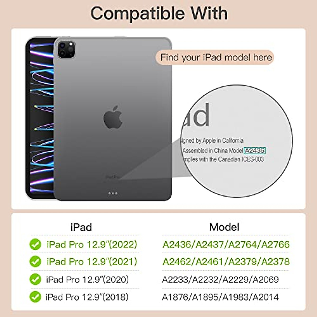 BloxFlag Case for iPad Pro 12.9 6th/5th/4th/3rd Generation with Card Pocket/Pencil Holder/Typing Angle Auto Sleep/Wake iPad Pro 12.9 2022/2021/2020/2018 Vegan Leather Cover (Brown)