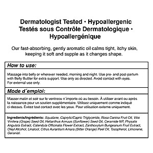 Pipette Belly Oil with Renewable Plant-Derived Squalane - Belly Oil For Pregnancy Stretch Marks, Pre and Postpartum Skincare, 4 fl oz