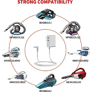 MEROM 15V Charger for Black and Decker 90627870 S003AQU1500015 Dusbuster Handheld Vacuum HHVI315JO42 HFVB315J22 HHVI320JR02 Black + Decker Hand Spillbuster 90629039 Charging Cord