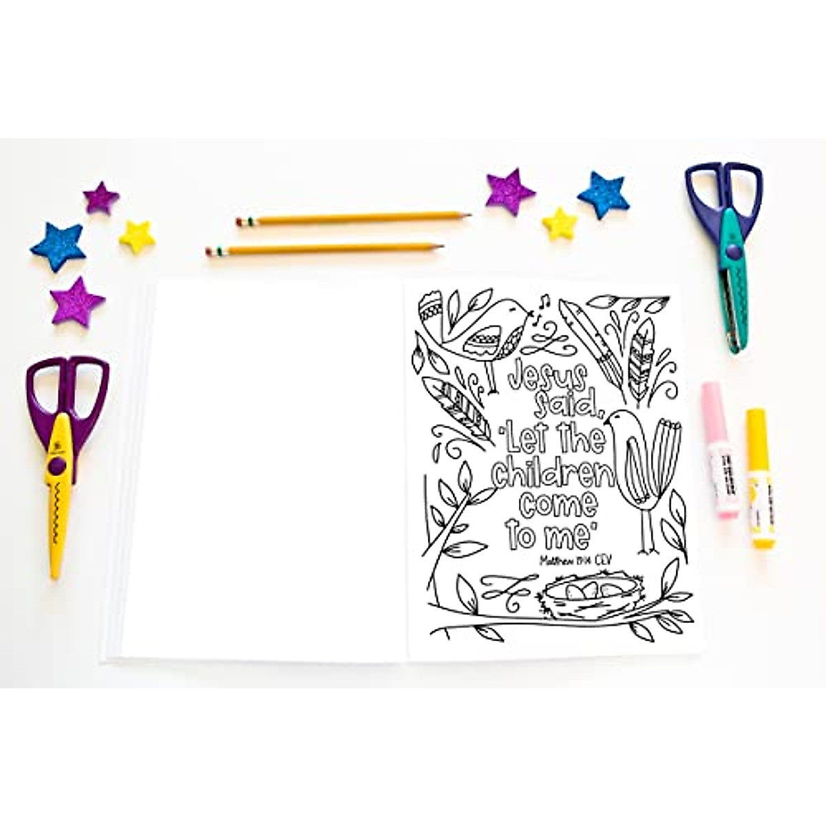 The Bible Coloring Book for Girls: Color 40 Cute Designs of Inspirational Verses & Christian Artwork