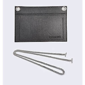 YESIKIMI MONOGRAM Clutch Conversion Kit Premium Felt Inset With 120cm Chain