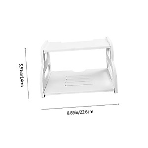 WHAMVOX 1pc Router Rack Floating Wall Mounted Shelf Home Monitor Wall Mounting Brackets Storage Holder Seasoning Bottle Storage Rack Storage Shelf Punch- Rack White Foam Board