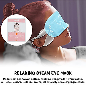 HOMEFOX 16 Pack Steam Eye Mask for Dry Eye Care - Bulk Disposable Heating Eye Mask for Dark Circles and Puffiness Relief Soothing Moisturizing Warm Eyes Care Pads Relax Therapy, Fragrance Free