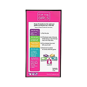 For The Girls Card Game by Relatable, The Viral Girls Night Adult Party Game, Great for Galentines Day Game, Valentine Gifts for Girls, Includes a die, and 400 Cards Across 5 Categories