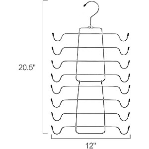 Bra Organizer, 2 Pack Tank Top Hanger for Closet Swivel Hook Foldable Design PODATOL Space Saving Hanger 'Metal Bra Holder Hanging Storage