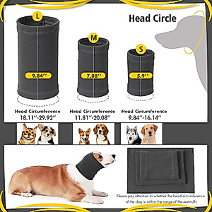 BRKURLEG Quiet Ears for Dog, Dog Ear Muffs for Noise Protection,Knitted Dog Winter Hats, Dog Calming Hoodie, Pet Cats and Dogs Grooming Bathing Calming Drying Ear Muffs (Grey, M)