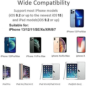 Lightning to Headphone Adapter for iPhone, Apple MFi Certified 3 in 1 Lightning to 3.5mm Headphone Jack and Charger Dongle Earphone Splitter Compatible with iPhone 14 13 12 11 XS XR X 8 7 iPad