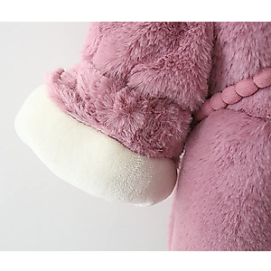 Plustrong Baby Toddler Girls Winter Coat Faux Fur Fleece Jacket Rabbit Coats for Girls (Pink bunny,100(18-24 Months)