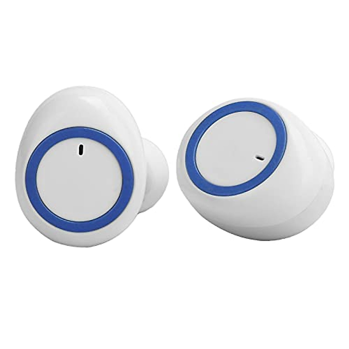 True Wireless Earbuds Bluetooth Headphones,Stereo Bluetooth 5.0 Headset with Wireless Charging Case,Touch Control Design,for Sport Work Travel Home Office(White Blue)