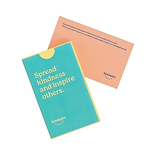 Kindspire Motivational Cards - 30 Acts of Kindness Cards (3.5" x 2.11") to Encourage Others. Minimal Inspirational and Appreciation Cards for Strangers, Friends, Coworkers, Children, with Option to