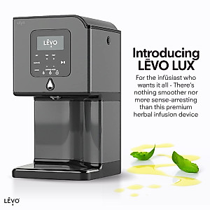 LEVO Lux - Premium Herbal Oil Infusion Machine - Botanical Extractor - Herb Dryer, Decarboxylator, & Oil Infuser - Gourmet Edible Infusion Maker - For Infused Gummies, Brownies & More - Silver