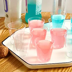 Turbo Bee 400Pack 2oz Plastic Shot Glasses,2 Ounce Clear Plastic Cups
