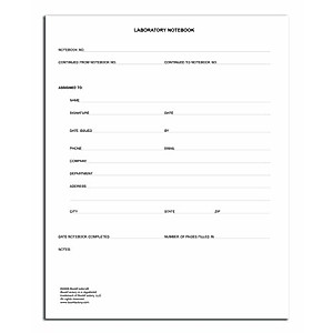 BookFactory Lab Notebook/Laboratory Notebook - Professional Grade - 96 Pages, 8" x 10" (Ruled Format) Black and Burgundy Imitation Leather Cover, Smyth Sewn Hardbound Student (LRU-096-SRS-A-LKMST1)