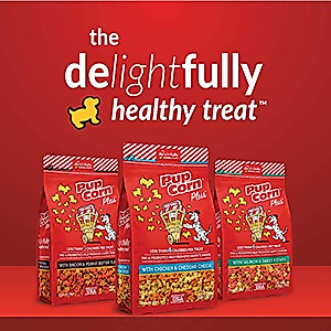 Pupcorn Plus Puffed Dog Treats w/ Prebiotic & Probiotics, cheese, 14.5 oz (Pack of 1)