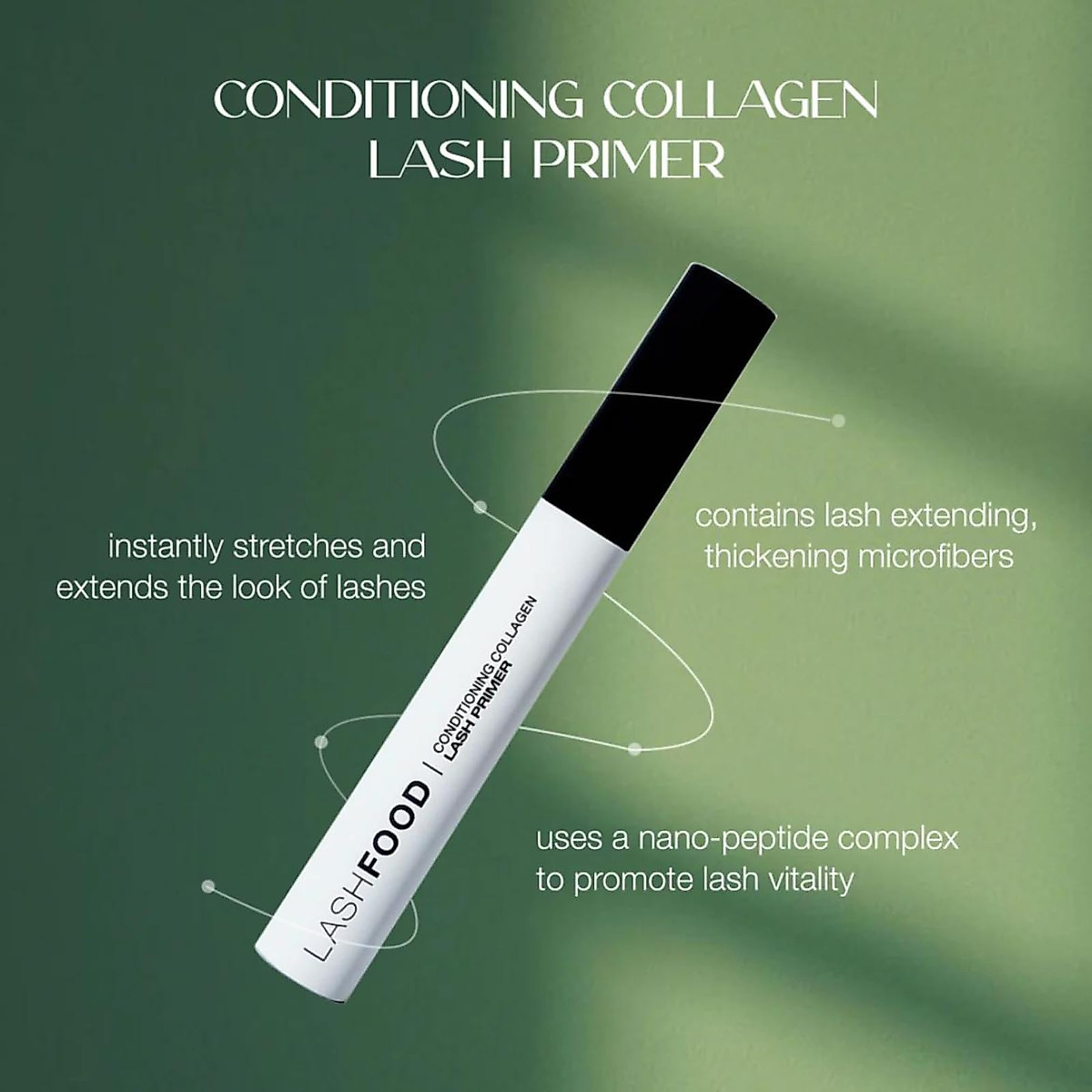LashFood Conditioning Collagen Fiber Primer, White, 0.27 fl. oz.