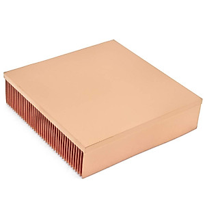 DIY Pure Copper Skiving Fin Heatsink 80x80x20mm / 3.15x3.15x0.79 inches for Electronic Chip LED Cooling