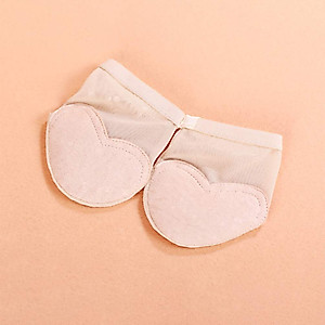 Milisten 1 Pair Womens Half Sole Ballet Foot Thong Moden Dance Paw Pads Shoes Fitness Size M