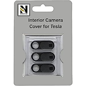 ENVE Ultra-Thin Camera Cover Slide for Tesla Model 3 / Y Interior Cabin Camera Laptop PC Front-Facing Webcam Sticker, Privacy Camera Cover (3 Camera Covers)