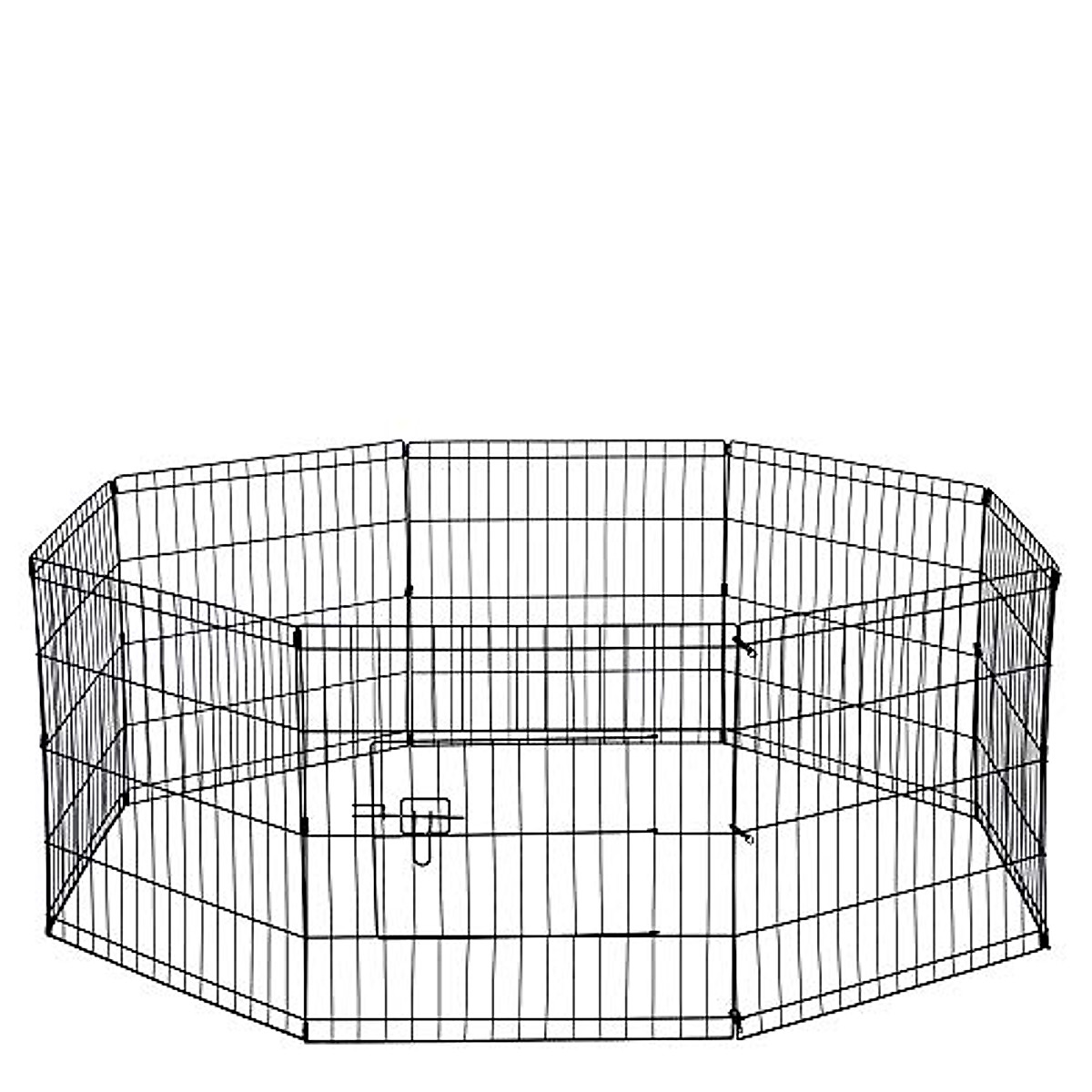 Dog Exercise Pen Pet Playpens for Small Dogs - Puppy Playpen Outdoor Back or Front Yard Fence Cage Fencing Doggie Rabbit Cats Playpens Outside Fences with Door - Metal Wire Foldable 8-Panel 30 sq Foot