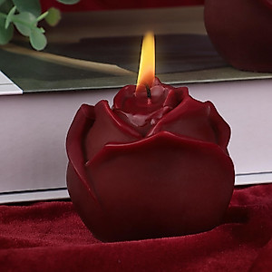 Wehnniee Low Temperature Candles, Soy Wax Low Heat Romantic Rose Candle for Couples, Valentines Day Wedding Anniversary Dating Gifts for Wife Husband Girlfriend Women Men, Low Temp Candle Play