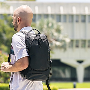 SwissGear 3598 Backpack Narrow Daypack, Black Ballistic, 18-Inch