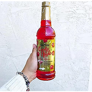 Jordan's Skinny Mixes Sugar Free Candy Apple Syrup - 0 Calories 0 Sugar 0 Carbs - Gluten Free, Keto Friendly, Made in the USA