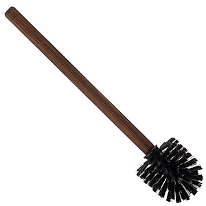 Redecker Toilet Brush and Replacement Head Set, Oiled Thermowood Handle, Nylon Bristles, Made in Germany