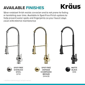 KRAUS Britt Touchless Sensor Commercial Pull-Down Single Handle Kitchen Faucet in Matte Black, KSF-1691MB
