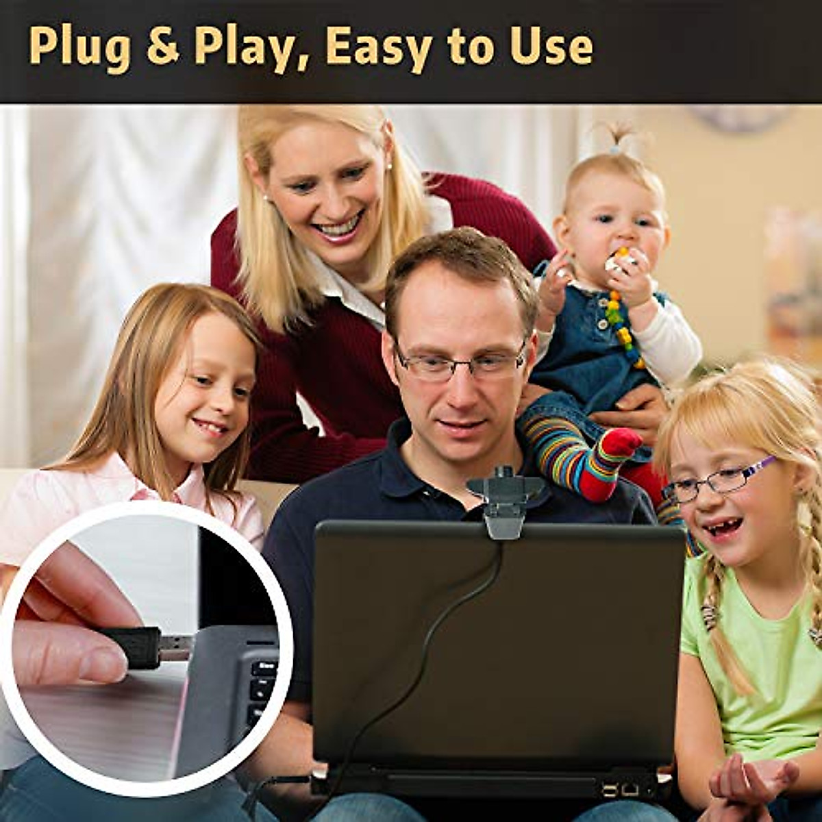 Septekon 1080P HD Webcam with Microphone, Streaming Computer Web Camera ...