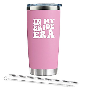 Engagement Gift For Her, Women, Friends - Bridal Gifts For Bride - Funny Newly Engaged Gifts Ideas For Singer Merch Fans Mug - In My Bride Era Tumbler 20 Oz - Engagement Present Cup For Bride To Be