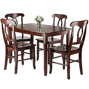 Set of 5 Inglewood Set Dining Table with 4 Key Hole Back Chairs 47"