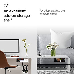 MomsUnited – Premium Under Desk Storage – Convenient Under Desk Drawer – Mountable Desk Drawer for Office & Home – Desk Storage from Alloy Steel – Ideal for Organizing – Size – Black/White