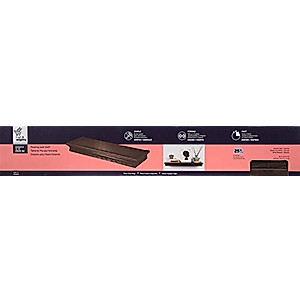 HIGH & MIGHTY 515618 Decorative 36" Floating Shelf Holds up to 25lbs, Easy Tool-Free Dry Wall Installation, Beveled, Retail Packaging, Espresso