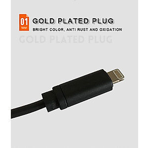 Car Audio Charging Adapter Cord Compatible with Apple iPhone 11 Xs Max XR X 8 7 6 for Audi A1/A3/A4L/A5/A6L/A8/Q3/Q5/Q7/TT, Music Charging 2-in-1 Conversion Cable