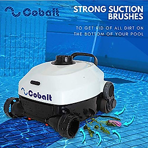 Nu Cobalt NC23 Smart Logic Robotic Pool Cleaner for Medium to Big Above Ground Pools as Well as Small inground Pools Floor Cleaner