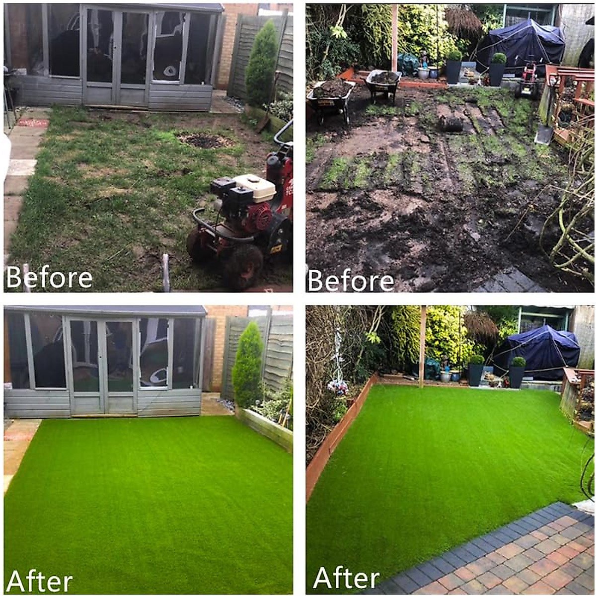 Petgrow Thick Artificial Grass 5 x 10ft,0.7Inch Pile Height Green Soft Fake Faux Grass Turf Mat,Indoor Outdoor Garden Dogs Pet Synthetic Grass Carpet Doormat, Rubber Backed with Drainage Holes