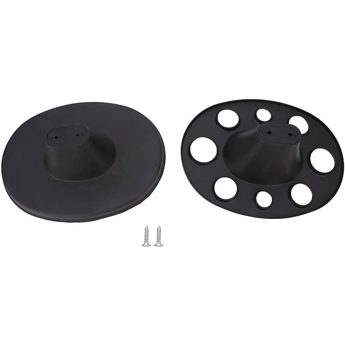 HURRISE Hair Brush Holder Stand,Plastic Round Hair Brush Comb Holder Display Rack Hair Styling Brush Stand Shelf Accessories(Black)