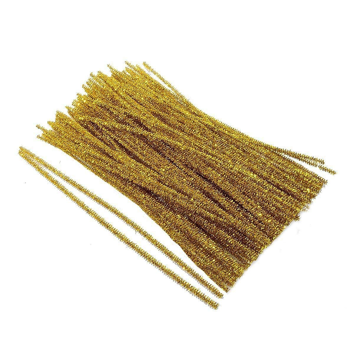 IVYRISE 200 Pieces Gold Chenille Stems Valentine Day Handmade Decoration for DIY Art Creative Crafts