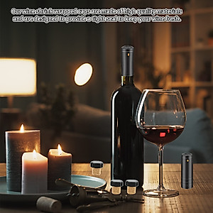 ZHBWOW Shrink Wine Bottle Caps for Sealing - Heat Wrap Sleeves with PVC Seals for Cruise and Home 100 Pack Matte Red Caps & 12 Pack Black Caps with Tasting Corks (black)