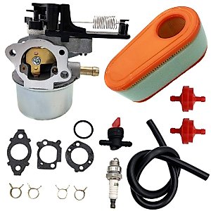 spartshome Carburetor Replacement for 796608 Fit for Briggs and Stratton 11P902 111P02 Engine with 795066 Air Filter,for Husqvarna 775EX Lawn Mower Carb Replace for 593599 591137 595390 590948 798938