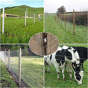 100 Pcs Fence Wire Clamps Livestock Fencing Clips Agricultural Fencing Stainless Steel Wire Clips for Mounting 12-16 Gauge Welded Wire to Wood, Metal or Vinyl