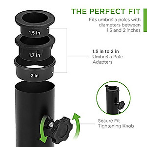 Best Choice Products 38.5lb Steel Umbrella Base, Square Weighted Patio Stand for Outdoor, Backyard, Market Umbrellas, Sun Shade w/Tightening Knob and Anchor Holes - Black