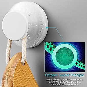 LUXEAR Suction Cup Hooks, Shower Suction Hooks Removable and Reusable Razor Hook for Shower Waterproof Powerful Vacuum Suction Cup Hook Holder for Towel Bathrobe Loofah Hooks for Bathroom & Kitchen